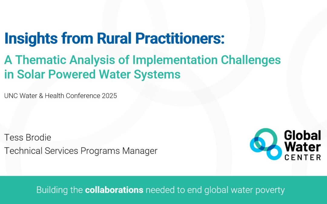 Investing in the People Behind the Water Systems - Global Water Center