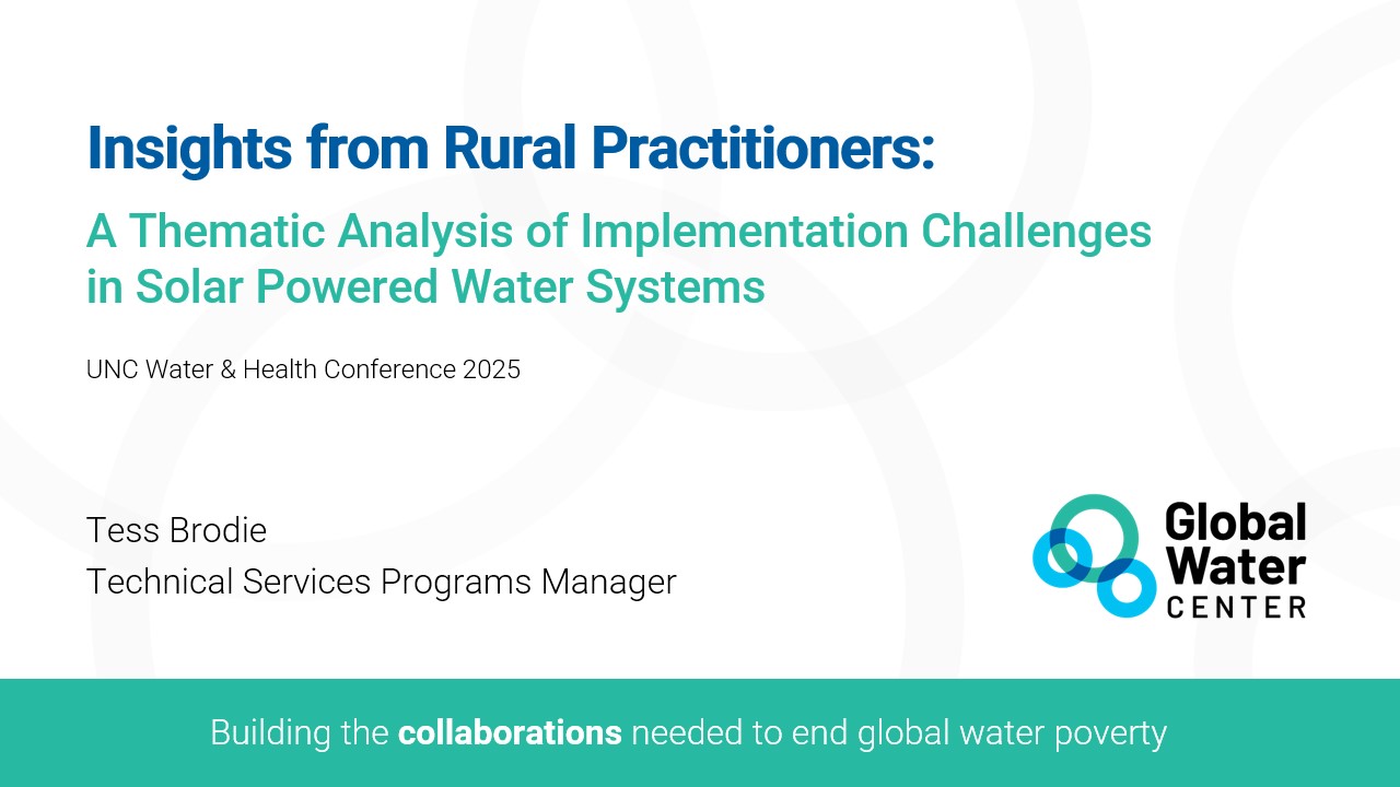 Investing in the People Behind the Water Systems - Global Water Center